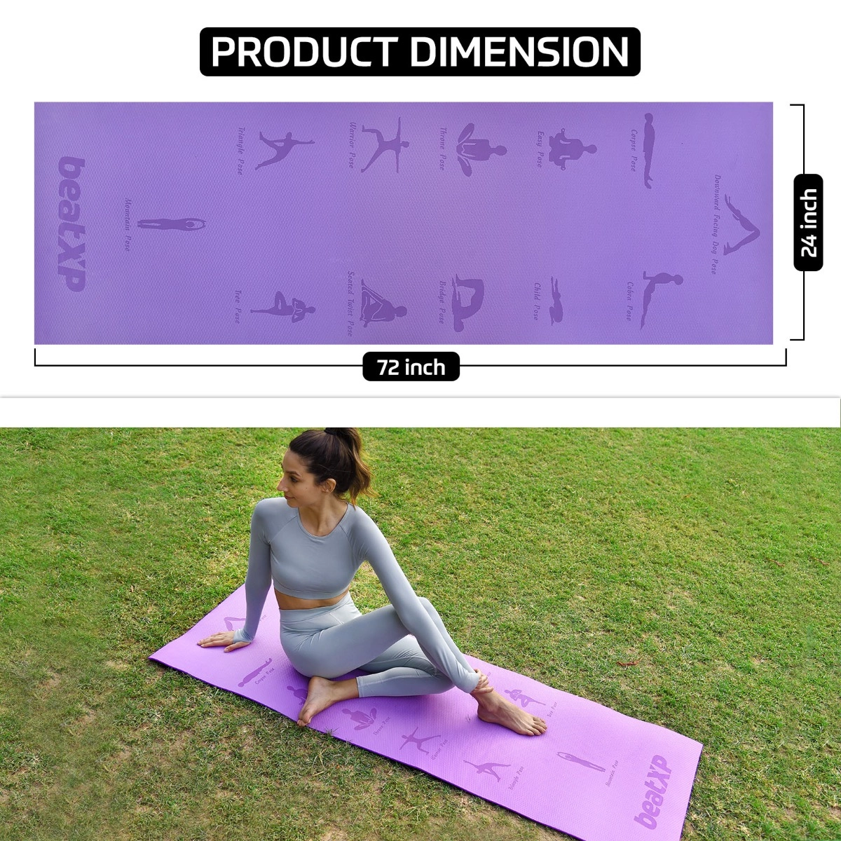 Yoga Asan Yoga Mat by beatXP| 6mm | Exercise Mat