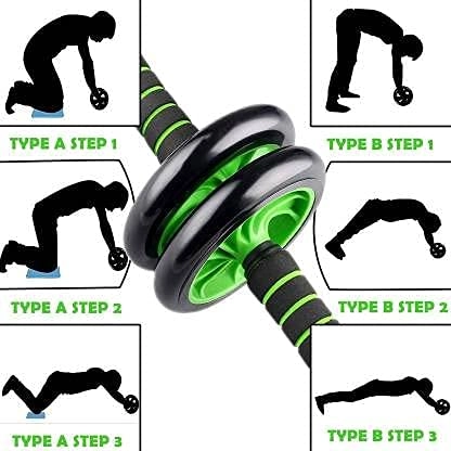beatXP Abs Roller for Men | Abs Roller for Women | Dual Wide Abs Roller ...